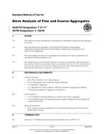 AASHTO T 27-11 – Most Currently Technical Standards