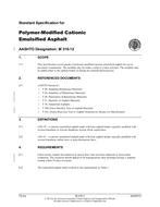 AASHTO M 316-13 – Most Currently Technical Standards