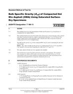 AASHTO T 166-13 – Most Currently Technical Standards