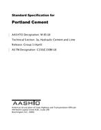AASHTO M 85-18 – Most Currently Technical Standards