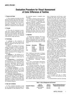 AATCC EP09-2021 – Most Currently Technical Standards