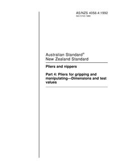 AS/NZS 4056.4:1992 – Most Currently Technical Standards
