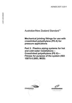 AS/NZS 2537.3:2011 – Most Currently Technical Standards