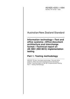 AS/NZS 4225.1:1994 – Most Currently Technical Standards