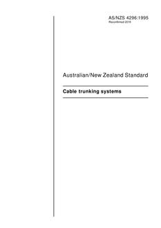 AS/NZS 4296:1995 – Most Currently Technical Standards