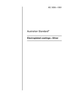AS 1856-1991 – Most Currently Technical Standards