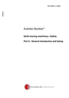 AS 2958.0-2000 – Most Currently Technical Standards
