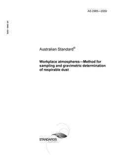 AS 2985-2009 – Most Currently Technical Standards