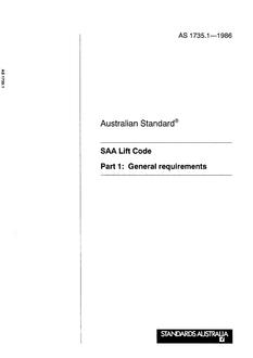 AS 1735.1-1986 – Most Currently Technical Standards