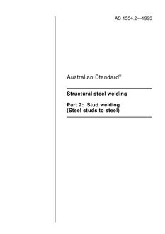 AS 1554.2-1993 – Most Currently Technical Standards