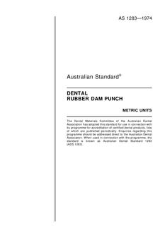 AS 1283-1974 – Most Currently Technical Standards