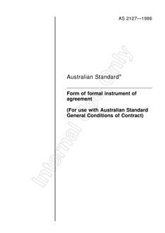 AS 2127-1986 (FORM) – Most Currently Technical Standards