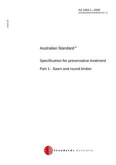 AS 1604.1-2000 – Most Currently Technical Standards