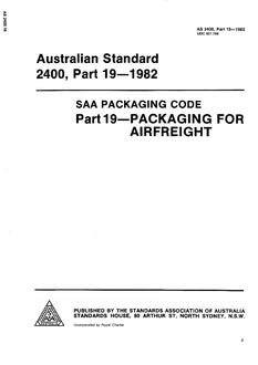 AS 2400.19-1982 – Most Currently Technical Standards