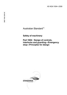 AS 4024.1604-2006 – Most Currently Technical Standards