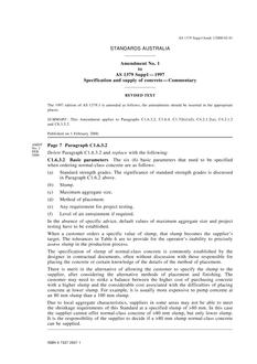 AS 1379 SUPP 1-1997 AMDT 1 – Most Currently Technical Standards