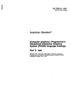 AS 3794.3-1991 – Most Currently Technical Standards