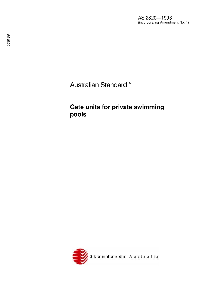 AS 2820-1993 – Most Currently Technical Standards