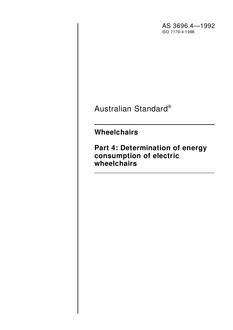 AS 3696.4-1992 – Most Currently Technical Standards