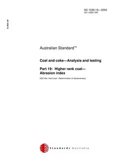 AS 1038.19-2000 – Most Currently Technical Standards