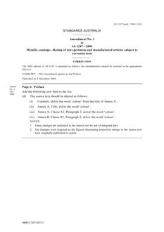 AS 1247-2004 AMDT 1 – Most Currently Technical Standards