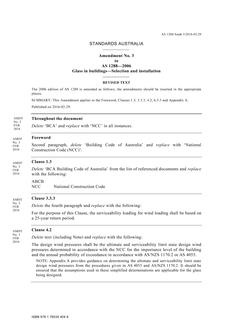 AS 1288-2006 Amdt 3:2016 – Most Currently Technical Standards