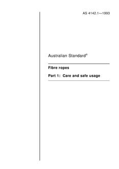 AS 4142.1-1993 – Most Currently Technical Standards