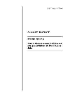 AS 1680.3-1991 – Most Currently Technical Standards