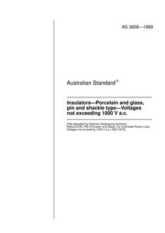 AS 3608-1989 – Most Currently Technical Standards