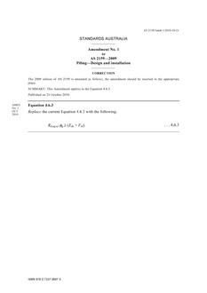 AS 2159-2009 AMDT 1 – Most Currently Technical Standards