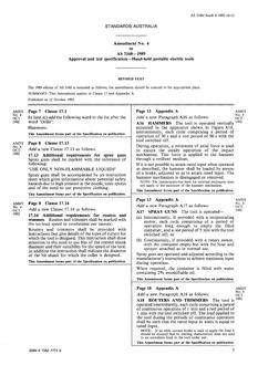 AS 3160-1989 AMDT 4 – Most Currently Technical Standards