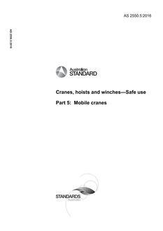AS 2550.5:2016 – Most Currently Technical Standards