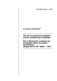 AS 1668.2 SUPP 1-1991 – Most Currently Technical Standards
