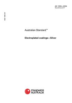 AS 1856-2004 – Most Currently Technical Standards