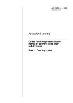AS 2632.1-1999 – Most Currently Technical Standards