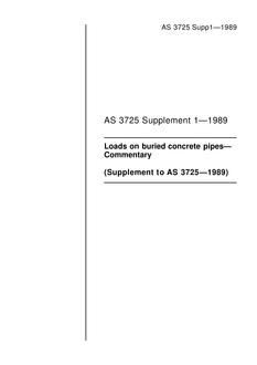 AS 3725 SUPP 1-1989 – Most Currently Technical Standards
