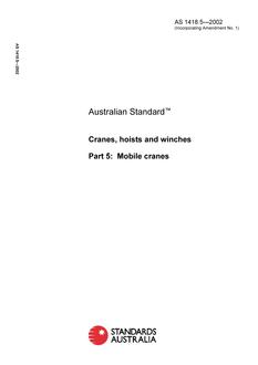 AS 1418.5-2002 – Most Currently Technical Standards