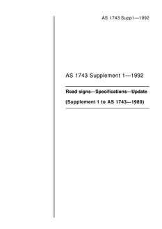 AS 1743 SUPP 1-1992 – Most Currently Technical Standards