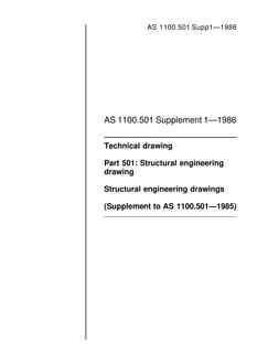 AS 1100.501 SUPP 1-1986 – Most Currently Technical Standards