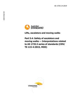 AS 1735.5.4:2019 – Most Currently Technical Standards