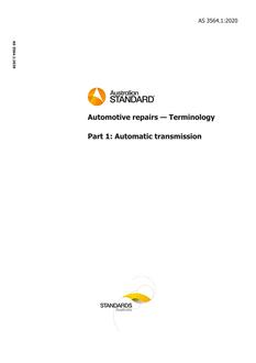 AS 3564.1:2020 – Most Currently Technical Standards