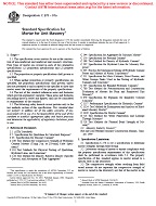 ASTM C270-01a – Most Currently Technical Standards