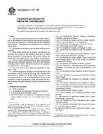 ASTM C270-04a – Most Currently Technical Standards