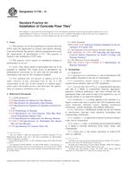 ASTM C1732-14 – Most Currently Technical Standards