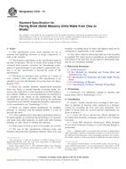 ASTM C216-15 – Most Currently Technical Standards