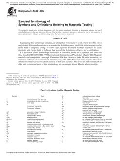 ASTM A340-19b – Most Currently Technical Standards