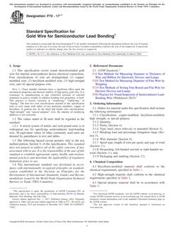 ASTM F72-17e1 – Most Currently Technical Standards