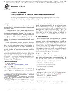 ASTM F719-20 – Most Currently Technical Standards