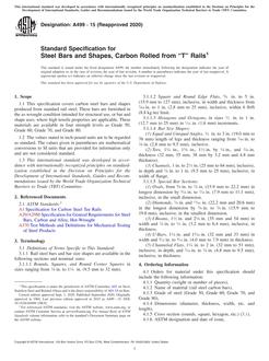 ASTM A499-15(2020) – Most Currently Technical Standards