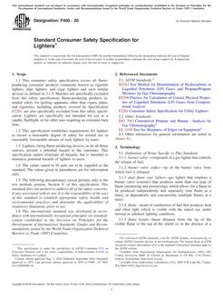 ASTM F400-20 – Most Currently Technical Standards